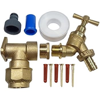 FixtheBog 25mm MDPE Outside Tap Kit With Plastic Wall Plate & Garden ...