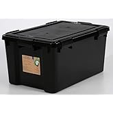 IRIS 1 x 50 Litre Large Weathertight Airtight Black/Clear Plastic Damp ...