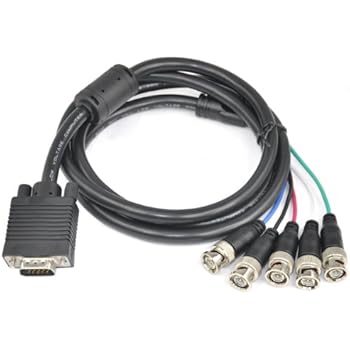 STARTECH.COM 1 ft Coax HD15 VGA to 5 BNC RGBHV Monitor: Amazon.co.uk ...