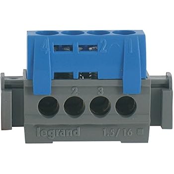 Legrand LEG04850 Bornier de répartition ip 2x phase 4 connexions 1,5 à ...