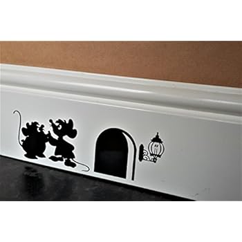 Full Colour Cute Mouse Hole Mouse Door Skirting Board Wall Sticker ...