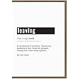 Leaving Definition Card | Leaving Gift | Work Friend Card | Work ...