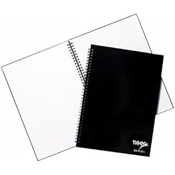 Tiger A4 Spiral Plain Notebook with Hard Cover: Amazon.co.uk: Office ...