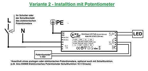 » Dimmbarer-LED-Trafo 12V-DC 75W max. (dimmbar per Taster & 1-10V)_Kein extra Dimmer nötig!