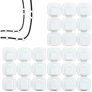 50 Pack Self-Adhesive Cable Clips Electrical Wire Clips Cable ...