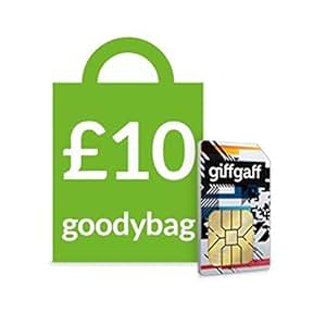 GiffGaff Pay As You Go Sim Card 10 Pound Goody Bag: Amazon.co.uk ...
