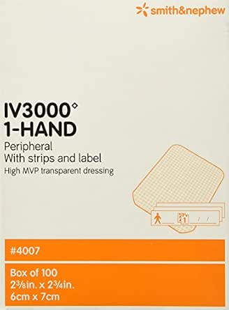Smith & Nephew IV 3000 1-Hand Transparent Dressing, 100 Count : Amazon ...