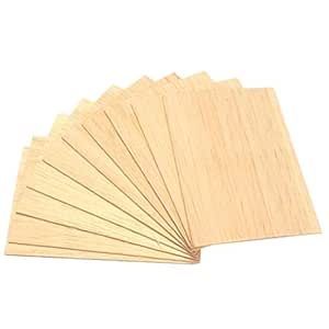 5 fogli di legno di balsa da 3 mm, formato A4, 210 x 297 x 3 mm, per ...