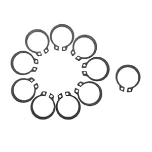 16mm Inner 19mm Outer Diameter Shaft External Retaining Ring 10 Pcs ...