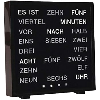 Amazon.de: United Entertainment - LED Wort Uhr / Wörter Uhr / Uhr in ...