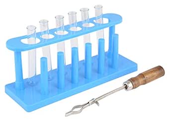 VIJAY SURGICAL Small Test tubes 4x1/2" (6 pcs) with Plastic Test Tube ...