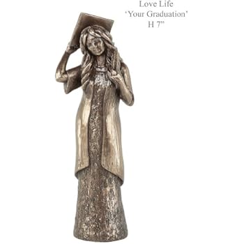 Girl Graduation Figurine Bronze Finished: Amazon.co.uk: Kitchen & Home
