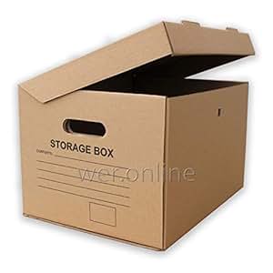 A4 Cardboard Archive Filing Storage Boxes - 15" x 12" x 9"/390mm (L) x ...