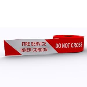 Fire Service Inner Cordon - Do Not Cross Non Adhesive Barrier Tape 3" x ...