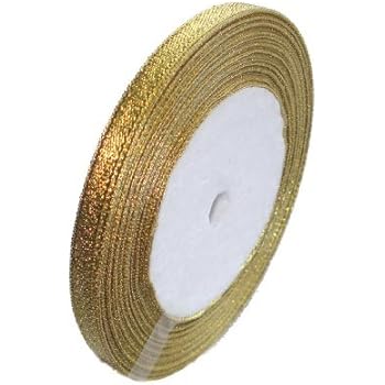 5M Metallic Gold Ribbon (thin) 3mm Wide. Decorative Ribbon For ...