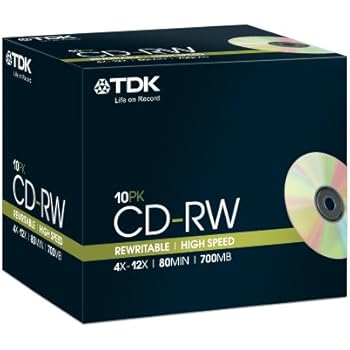 TDK CD-RW Audio CD Rewritable 10 pack 80 Mins: Amazon.co.uk: Computers ...