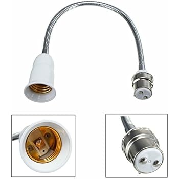 B22 Bayonet Light Adaptor Plug BC Bulb Holder Connector Lamp Socket ...