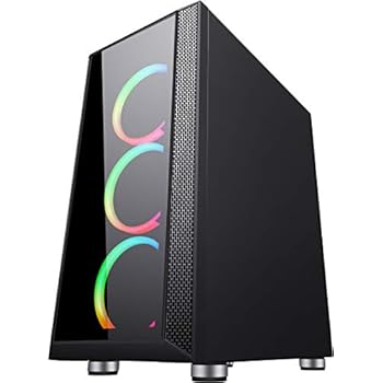 GameMax Black Hole ARGB Mid-Tower PC Gaming Case, ATX, 3 Pin AURA Sync, 2 x 200mm ARGB Fans ...