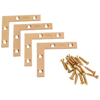4x Solid Brass Corner Bracket 2" Right Angle: Amazon.co.uk: DIY & Tools