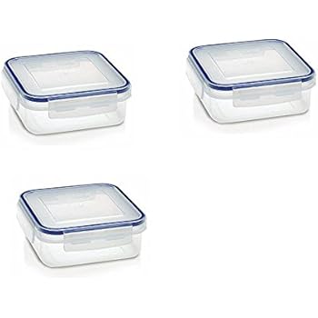 Addis 700 ml Clip and Close Square Food Storage Container, Clear ...