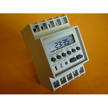 Twin Channel Output DIN Rail Programmable Timer Switch: Amazon.co.uk ...