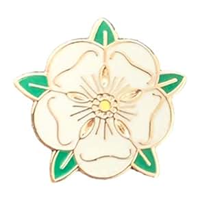 Yorkshire Rose - White rose of york - Quality enamel lapel pin badge ...