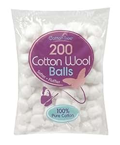 400 Cotton Wool Balls - 2 Packs of 200: Amazon.co.uk: Health & Personal ...