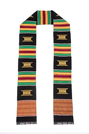 Traditional Kente Cloth Graduation Stole: Amazon.co.uk: Clothing