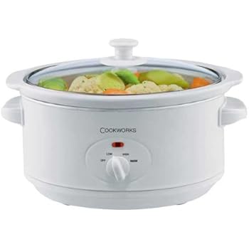 Cookworks SC-35-O 3.5L Slow Cooker - White.: Amazon.co.uk: Kitchen & Home