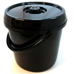 14 Litre Nappy Bucket with Lid in Gloss Black: Amazon.co.uk: Baby