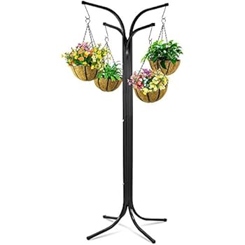 Popamazing 4 Arm Cascade Hanging Basket Tree Stand Planter New: Amazon ...
