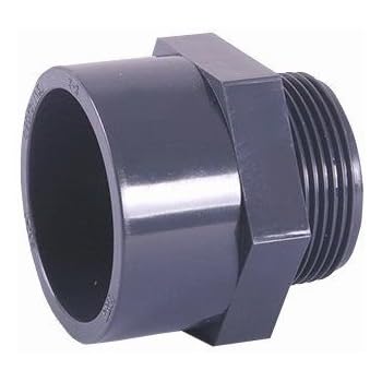 63mm Plain Solvent Weld Socket x 2" Male BSP PVC Threaded Adaptor ...