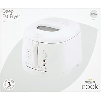 Morrisons Cook White Deep Fat Fryer, 2.5 Litre: Amazon.co.uk: Grocery