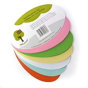 OfficeTree moderation cards oval 19x11 cm - 130g/sqm 250 pcs 6 colours ...