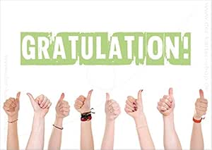 'Set of 3 A6 Congratulations Card Greeting Card Birthday Postcard Card ...