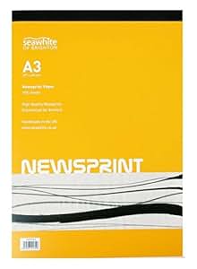 A3 Newsprint Paper Pads 100 Sheets Drawing Sketching 297mm x 420mm (1 ...