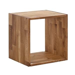 WorldStores Maximo Oak Single Cube - Oak Storage Cube - Single Storage ...