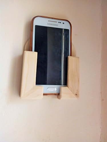 Porta Telefono Cellulare / Smartphone da Muro in Legno Grezzo Naturale ...