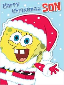 Giant Sized SpongeBob Squarepants Merry Christmas Son Christmas Card ...