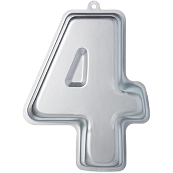 Large Number Four Birthday Wedding Anniversary Cake Tin - Cake Pans ...
