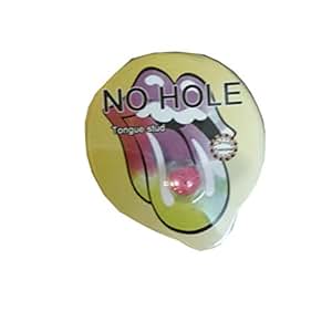 Fake/Faux Tongue Ring Suction Cup Hypoallergenic (1 Piece) No Hole (hot ...