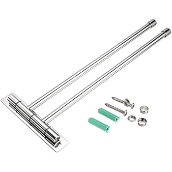 Tiger Boston Telescopic Towel Rail, Stainless Steel Brushed, Metal ...