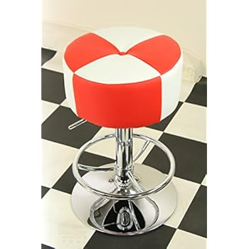 American Diner Style Bar Stool Red: Amazon.co.uk: Kitchen & Home