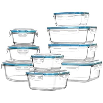 Utopia Kitchen Glass Food Storage Container Set - 18 Pieces (9 ...