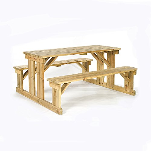 Walk In Wooden Picnic Table - Easy Access Wood Picnic Benches - Choice ...