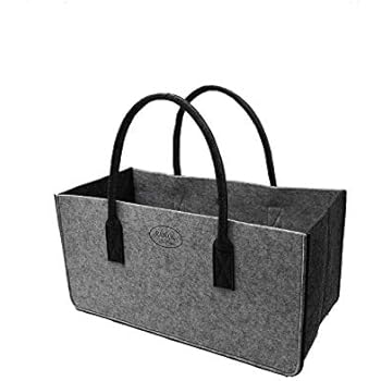 Filztasche Hellgrau Kaminholztasche Filzkorb Kaminholztasche ...
