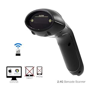 Barcode Scanner 2.4G kabellos oder USB kabelgebunden, 5 mil ...