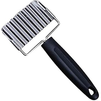 KitchenCraft Professional Stainless Steel Crinkle Chip Cutter, 21 x 8 ...