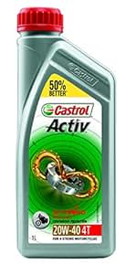 Castrol ACTIV 4T 20W-40 Petrol Engine Oil for Bikes (1 L): Amazon.in ...