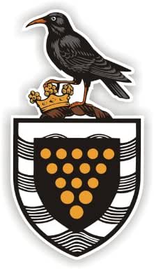 Sea View Stickers Cornwall Cornish Chough Shield Car Sticker: Amazon.co ...